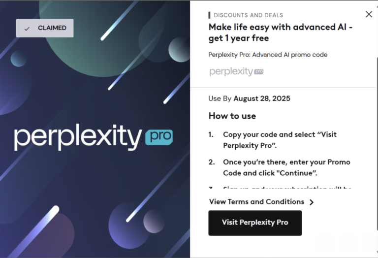 Xfinity Rewards Members: Free Year Subscription Of Perplexity AI Pro ...