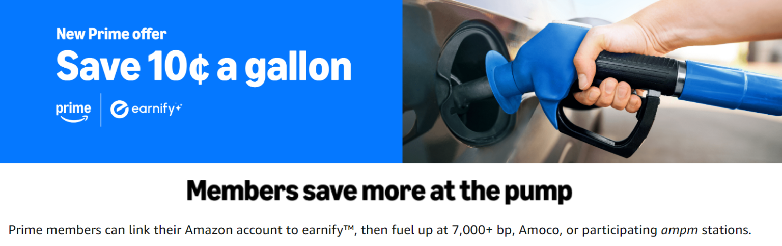 Amazon Prime Members: Link Earnify Account & Get 10¢ Off Per Gallon (BP ...