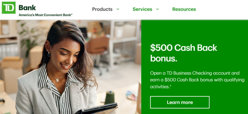 [Expired] TD Bank $500 Business Checking Bonus [CT, DC, DE, FL, MD, ME ...
