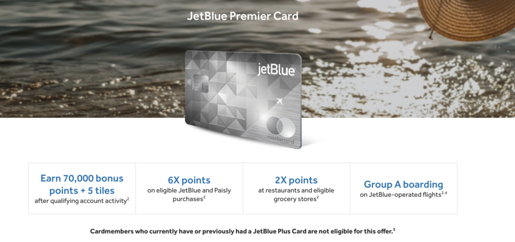 JetBlue Premier Card Is Live: Signup Bonus 70,000 Points + 5 Tiles ...
