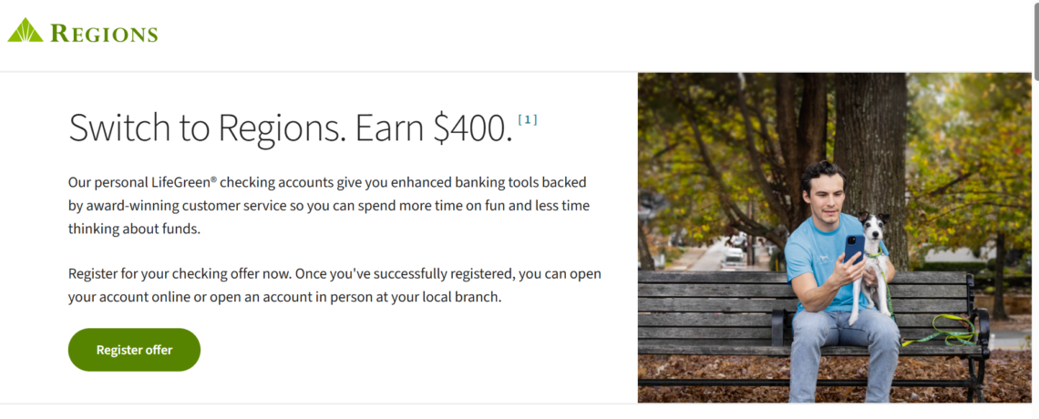 Regions Bank $400 Checking Bonus + $50 Referral [AL, AR, FL, GA, IL, IN ...