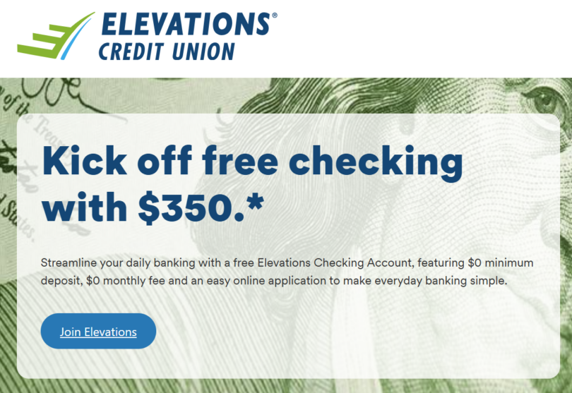 [CO Only] Elevations Credit Union $350 Checking Bonus - Doctor Of Credit