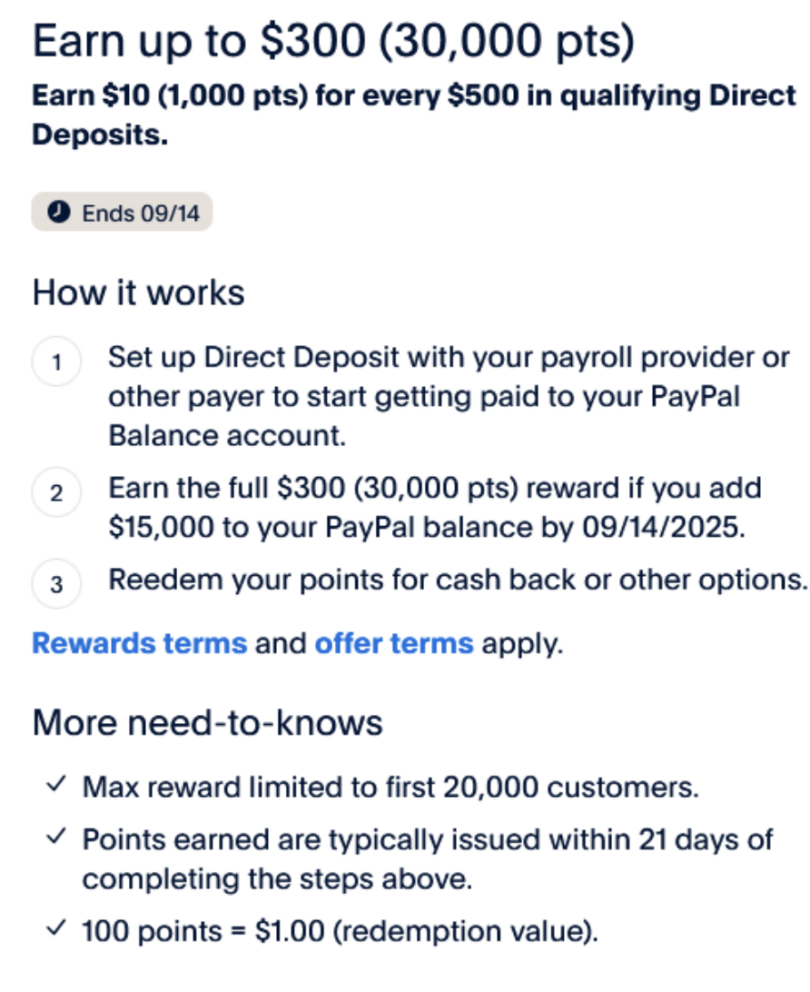 [Targeted] Paypal: Get $10 For Every $500 In Direct Deposits (Max $300 ...