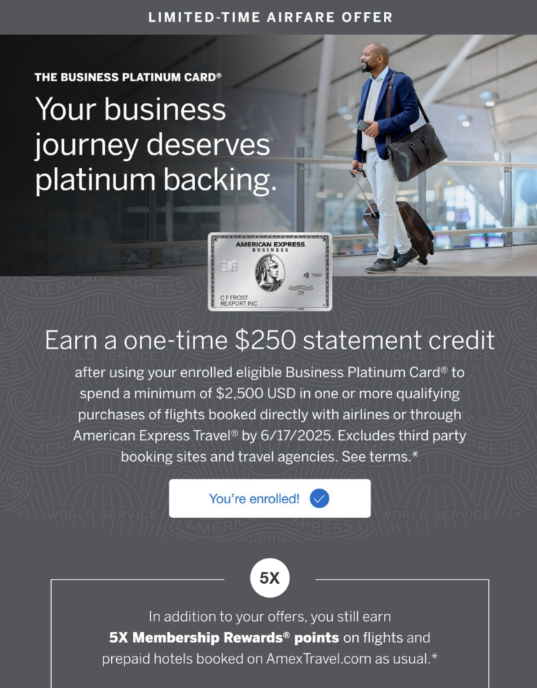 [Targeted] American Express Business Platinum: Get $500 Statement ...