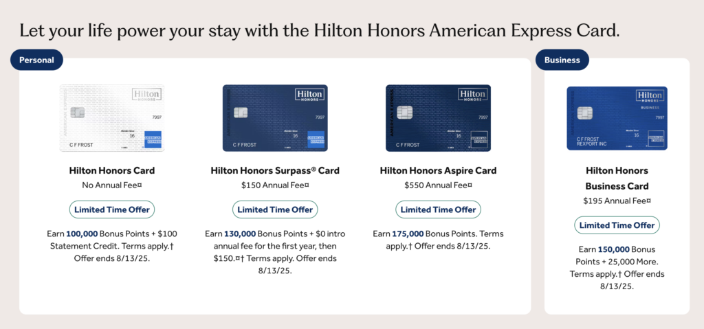 [Expired][Ends 8/13] American Express Hilton Increased Bonuses (Up To ...