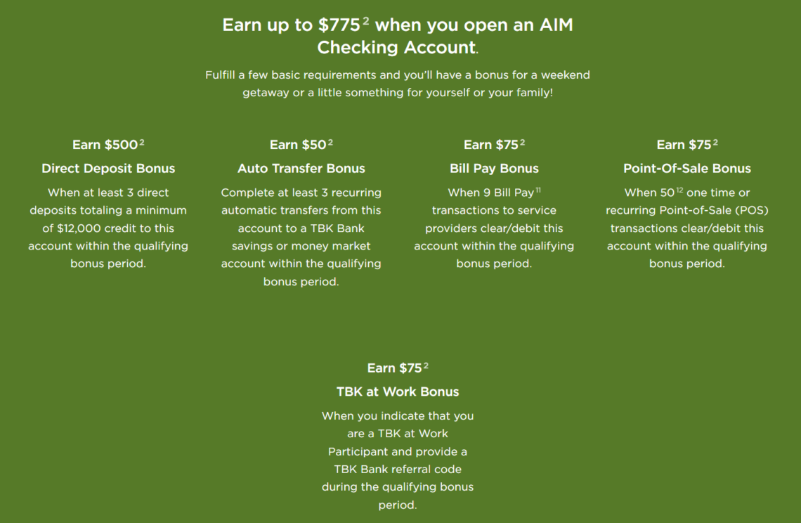 [Expired] TBK Bank $700 Checking Bonus + $75 TBK At Work Bonus - Doctor ...