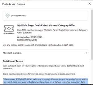[Expired][Targeted] Wells Fargo Offers: 25%-50% Cash Back On ...