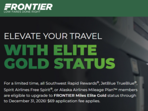 Frontier: Gold Status Through December 2026 For $69 - Doctor Of Credit