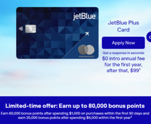 [Expired] Barclays jetBlue Plus Card – 80,000 Point Bonus (Annual Fee ...