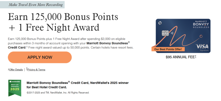 Chase Marriott Boundless 125,000 Points + Free Night Certificate - Doctor Of Credit