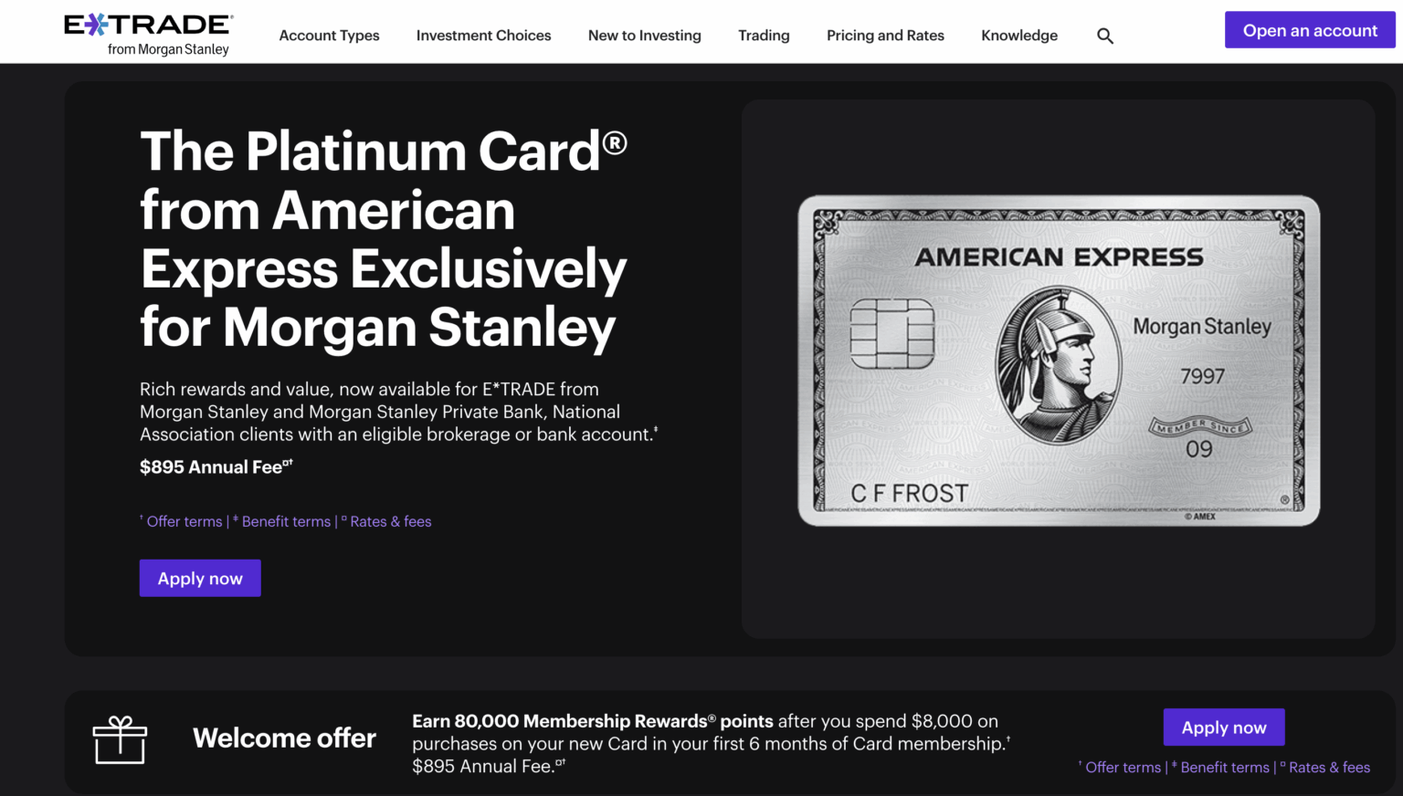 E*Trade Customers Are Now Eligible For American Express Platinum From ...