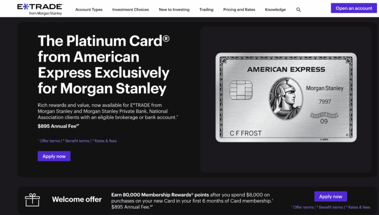 E*Trade Customers Are Now Eligible For American Express Platinum From ...