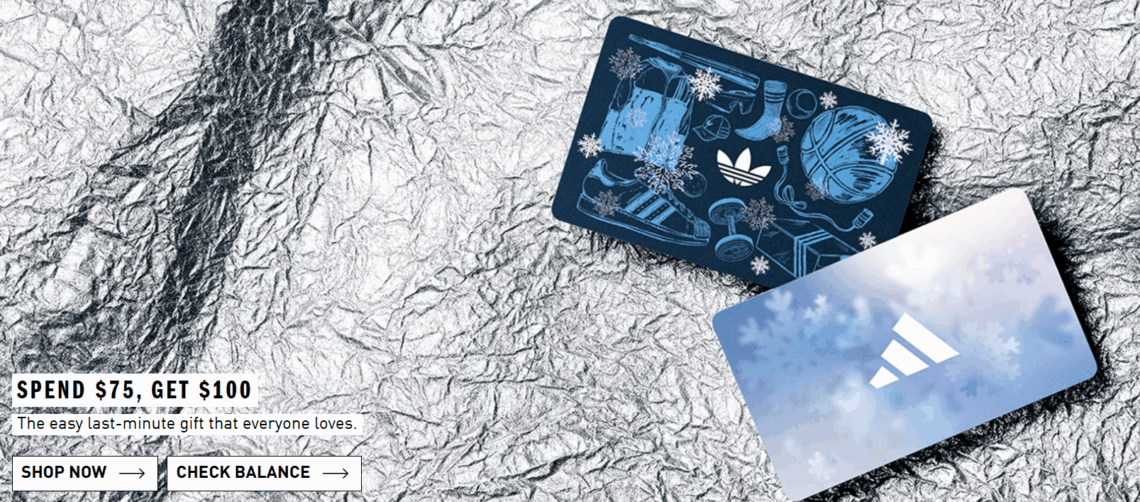 Adidas.com: $100 eGiftcard For $75, Limit 2