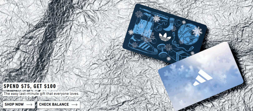 Adidas.com: $100 eGiftcard For $75, Limit 2