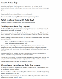 Amazon Launches Auto Buy Feature (Auto Buy When Item Hits Set Price)