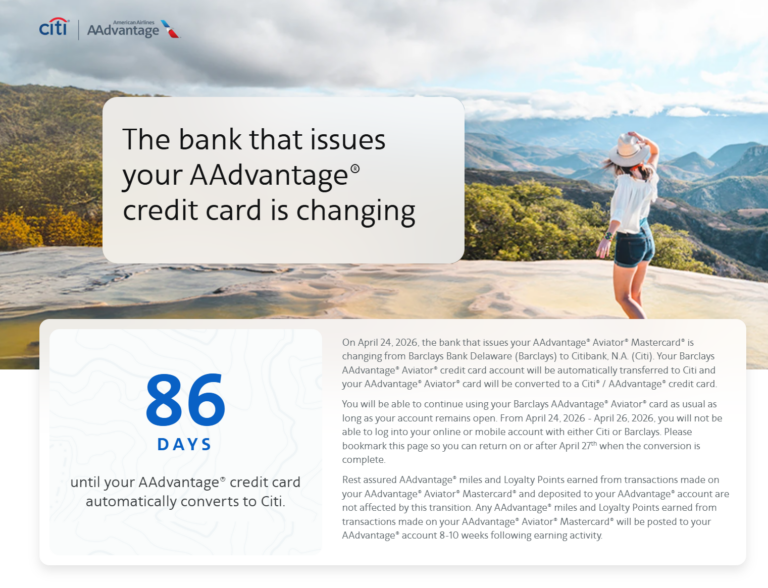 Barclays American Airlines Cards To Become Citi Cards On 4/24/26
