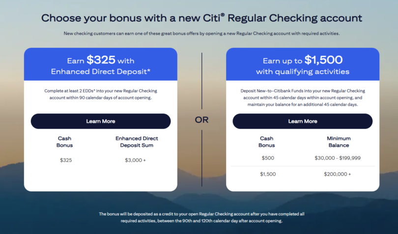 Citi $325/$475/$500/$1,500 Checking Bonus - Doctor Of Credit