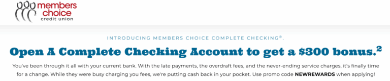 [Houston Area, TX] Members Choice Credit Union $300 Checking Bonus