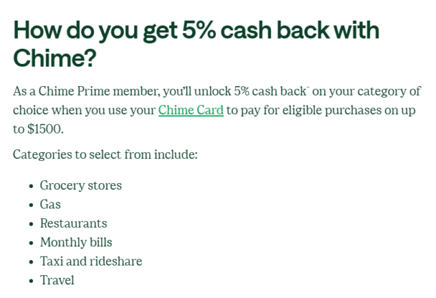 Chime Launches ‘Chime Prime’ & ‘Chime Prime Card’ (5% Categories, $1.5k ...