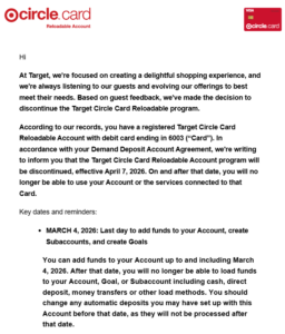 Target Closing Down Target Circle Reloadable Cards - Doctor Of Credit