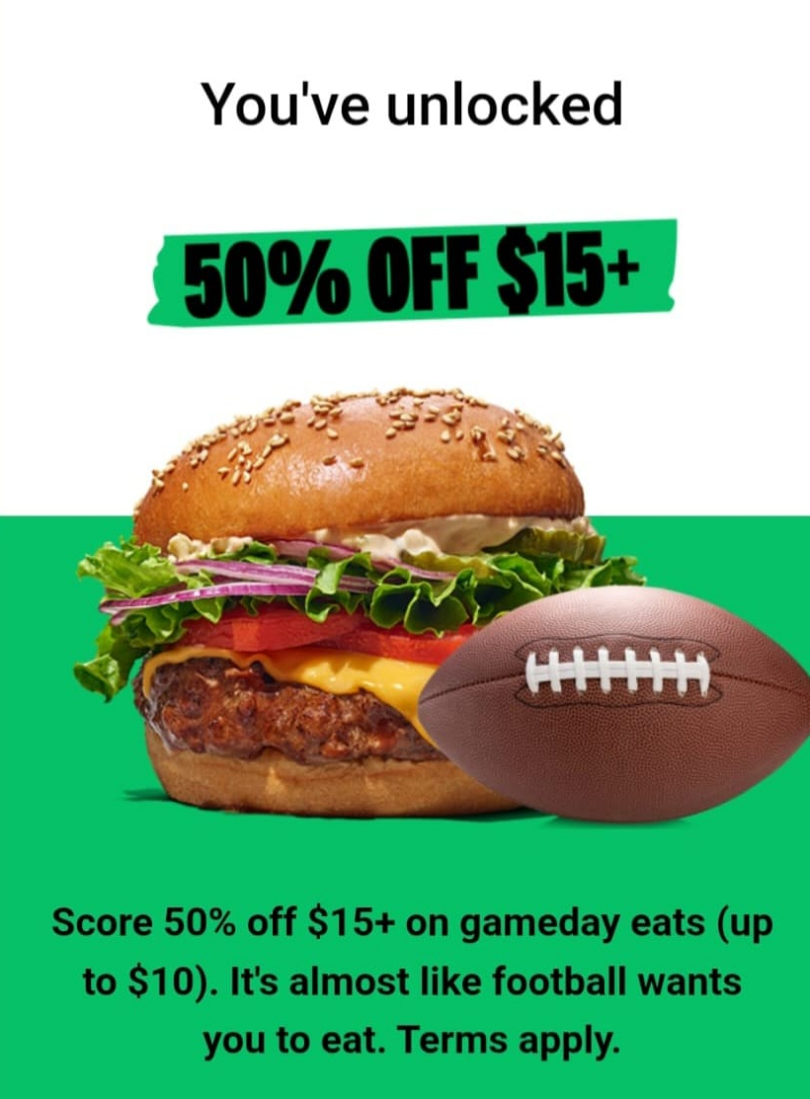 UberEats: 50% Off $15+ ($10 Maximum Discount), Build Your Own Super ...
