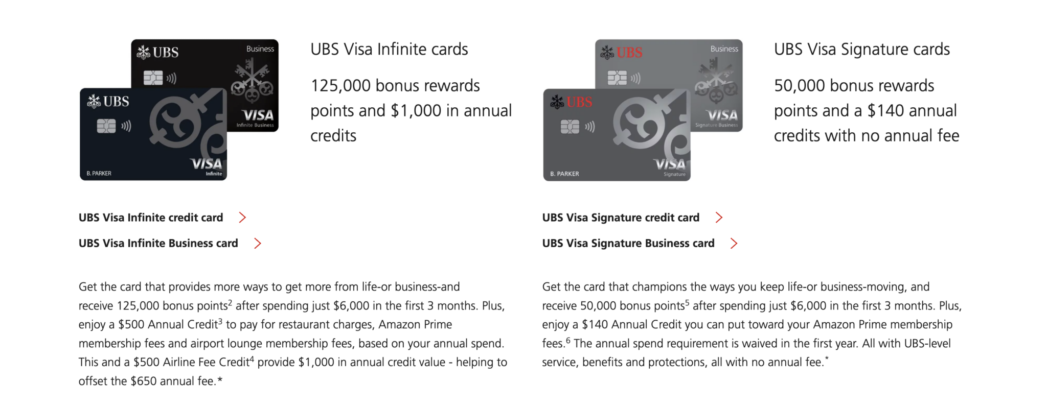 UBS Visa Infinite Card: 125,000 + $1,000 - Doctor Of Credit