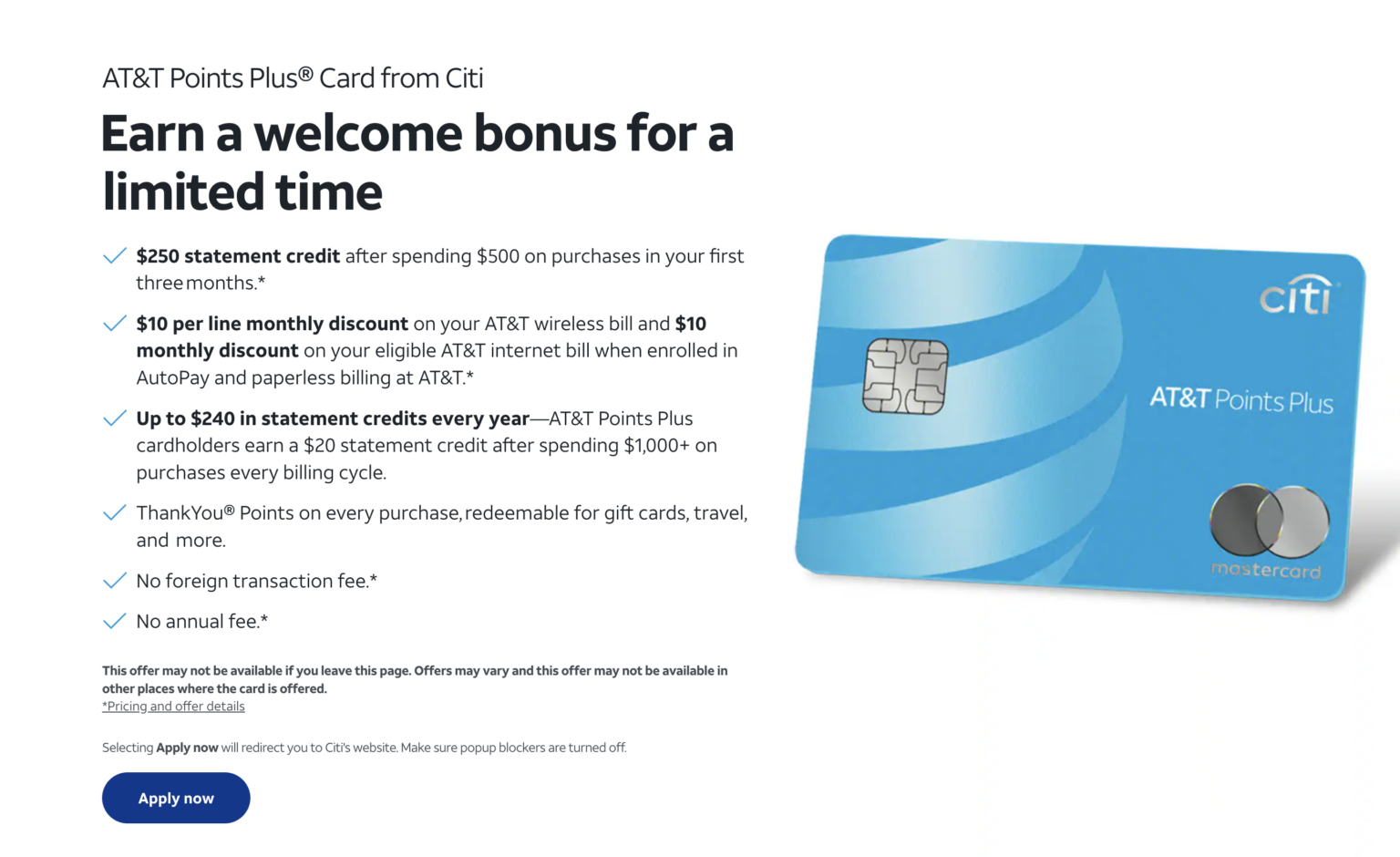 (Revamped) Citi AT&T Points Plus Card: Easy $250 Signup Bonus, $20 ...