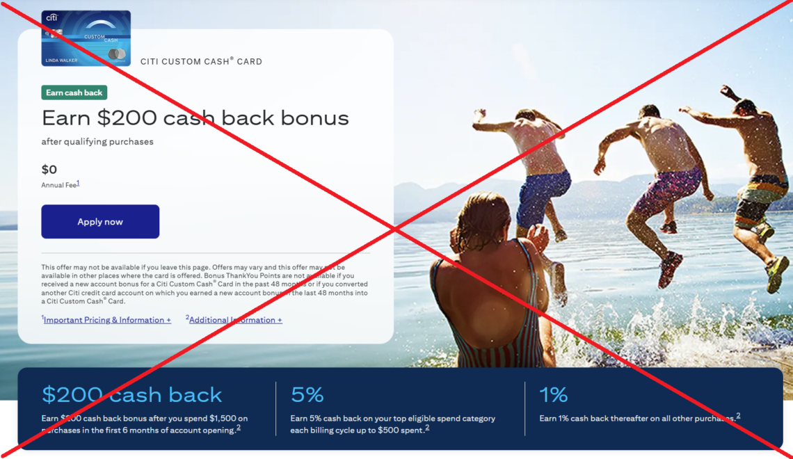 [Rumor] Citi To Discontinue Custom Cash Card